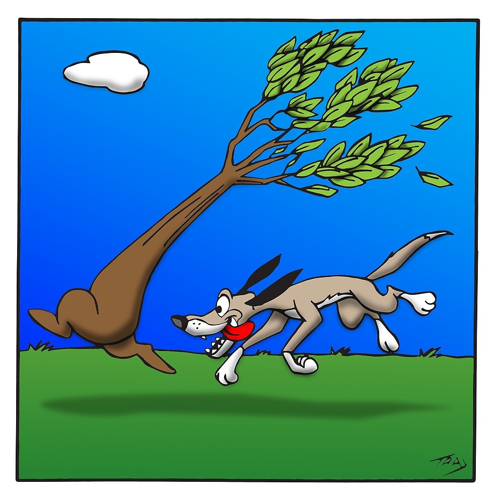"Chasing Tree" by wickedcartoons | Redbubble