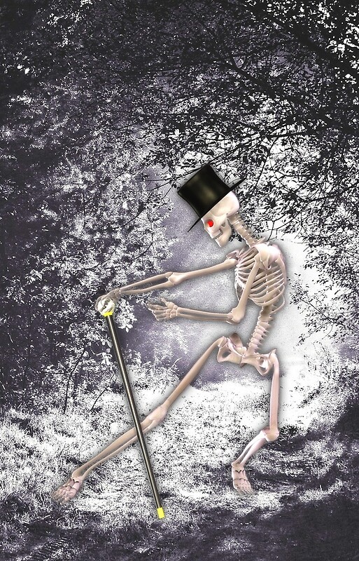 "Mr. Suave, the Dancing Skeleton" by GraphicAllusion | Redbubble