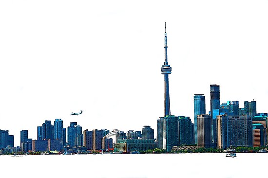 "Toronto Skyline Graphic with Rogers Centre" Photographic Prints by ...