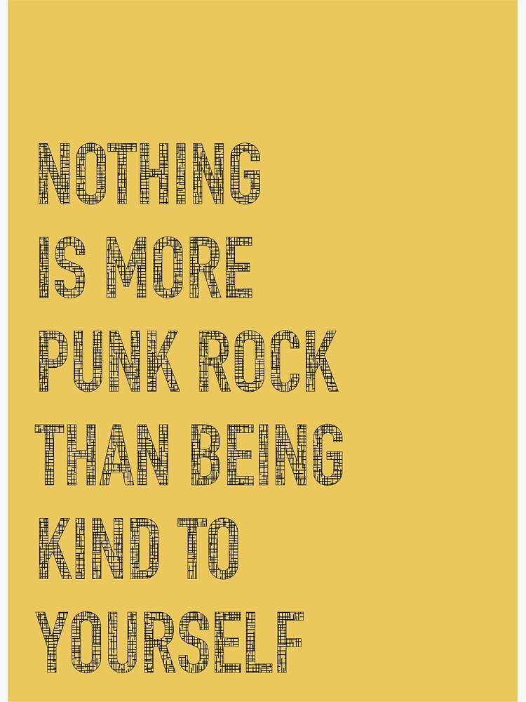 "Kindness is Punk Rock" Sticker by A4Adult | Redbubble