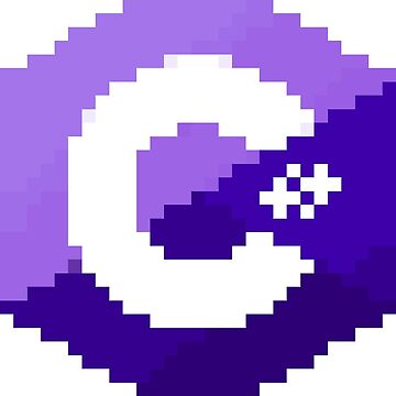 "C#, Retro 8 Bit Logo" Sticker for Sale by sirajcho | Redbubble