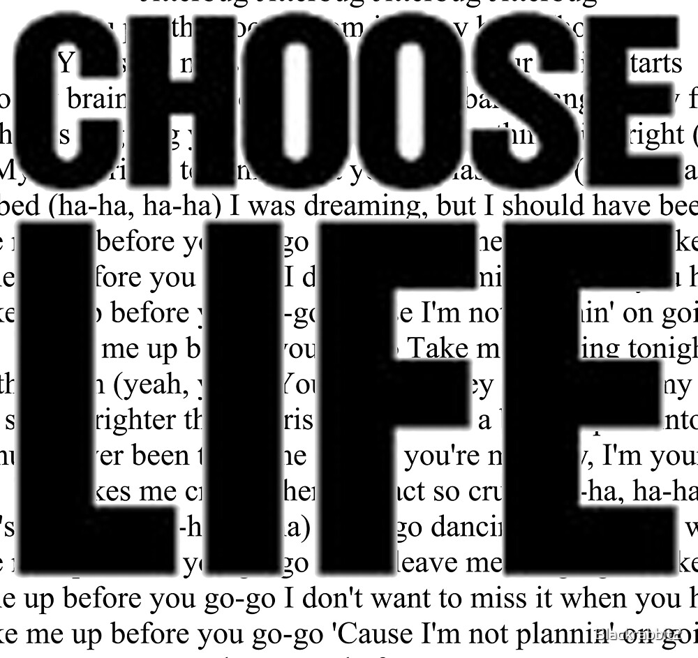 "george michael choose life wham" by Blackrabbit2 | Redbubble
