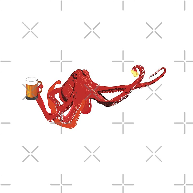 "Octopus Beer Lover " by Manitarka | Redbubble