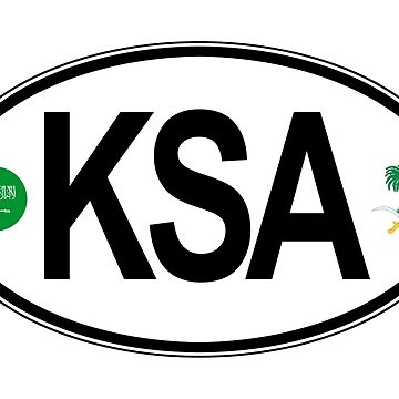 "Saudi Arabia Oval Country Code Decal" Sticker for Sale by rogue-design ...