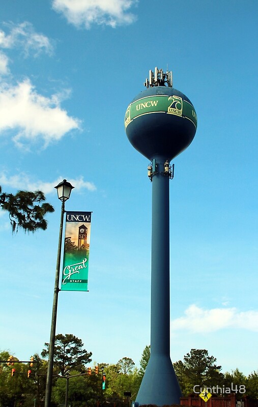 "Water Tower At UNCW" by Cynthia48 | Redbubble
