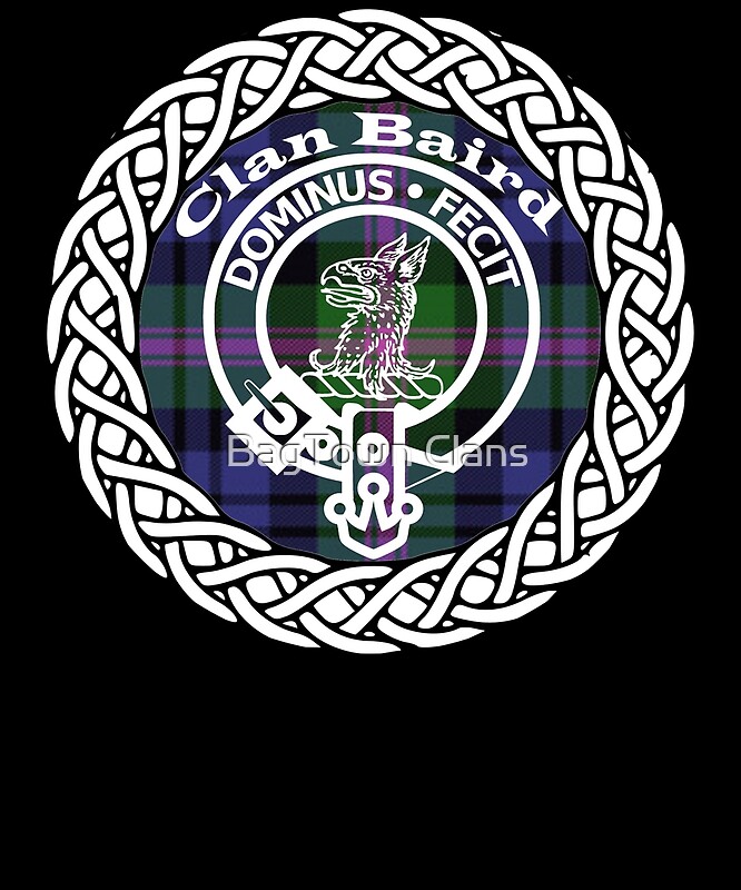 "Clan Baird surname last name tartan crest badge" by BagTown Clans ...