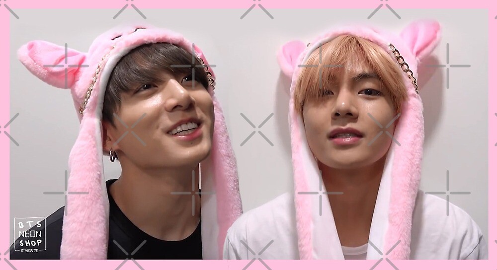 "BTS V and Jungkook bunny ears" by kuutae | Redbubble