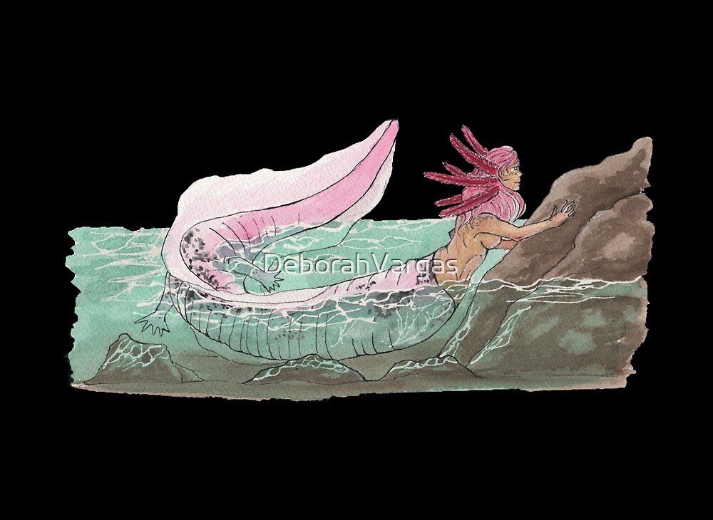 "Axolotl Mermaid" by DeborahVargas | Redbubble