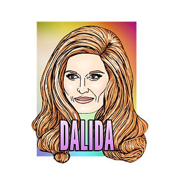 Sticker for Sale avec l'œuvre « Dalida » de l'artiste Whatderekmade ...