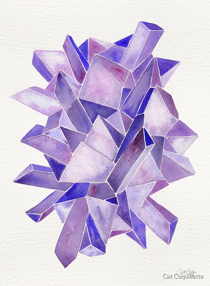 "Watercolor Amethyst" by Cat Coquillette | Redbubble