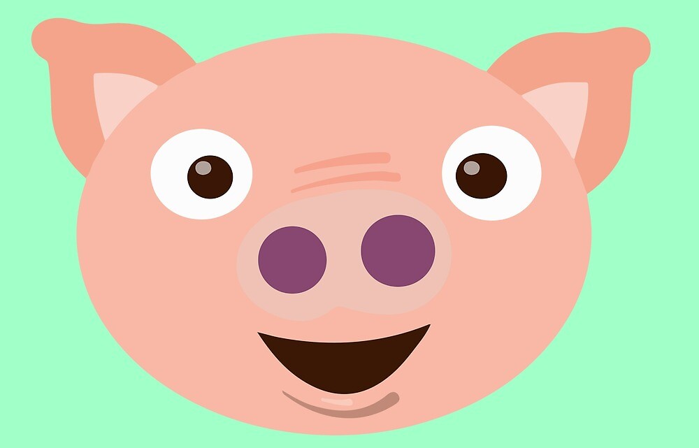 "Piggy Face" by hannahthespan | Redbubble