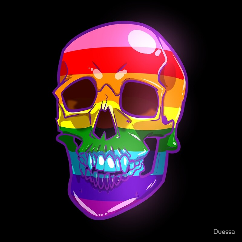 "Pride Skull" by Duessa | Redbubble