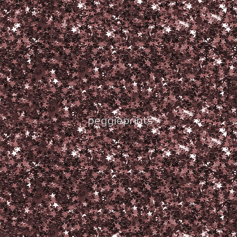 "Deep rose gold shimmering stars" by peggieprints | Redbubble