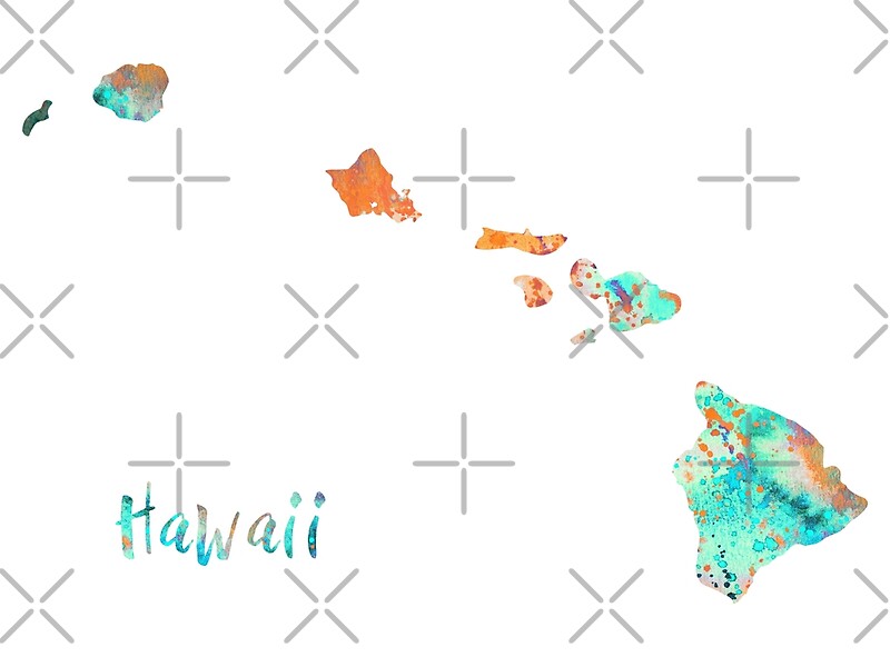 "Hawaii, Hawaii map" by Rosaliartbook | Redbubble