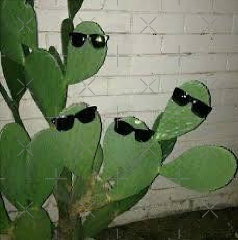 "Cacti with Sunglasses low-resolution meme cursed image" by Mr ...
