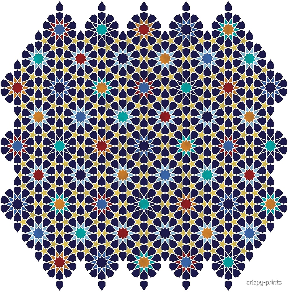 "Colourful Islamic Tile Pattern" by crispy-prints | Redbubble