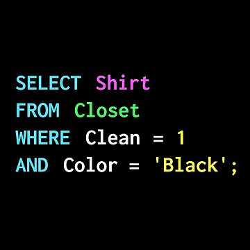 "Funny SQL design for SQL programmers, DBA, and DB admins" Kids T-Shirt for Sale by farhanhafeez ...