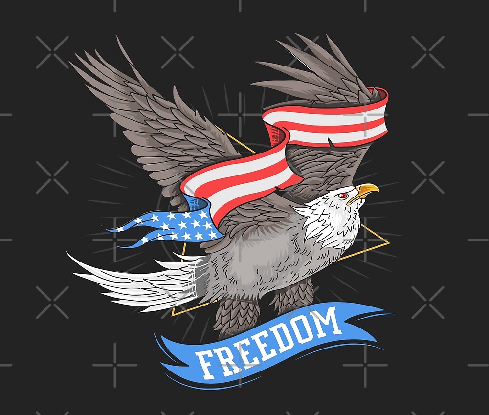 "Eagle USA flag freedom" by leen12 | Redbubble