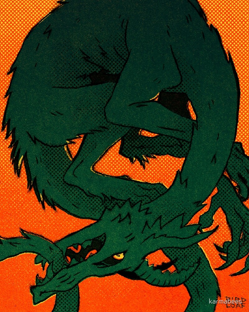 "Curled Up Dragon" by karmabees | Redbubble