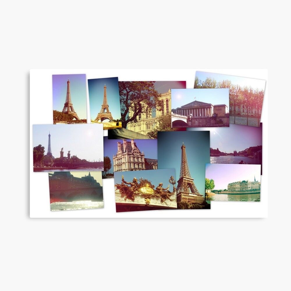 "Vintage Paris Collage" Canvas Print by babibell | Redbubble
