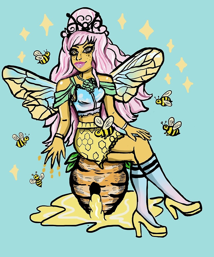 "Kawaii Honey Queen Bee Girl Pastel Goth" by lunaelizabeth | Redbubble