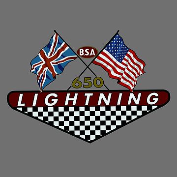 "Vintage BSA 650 Lightning Motorcycles Design by MotorManiac" Sticker ...