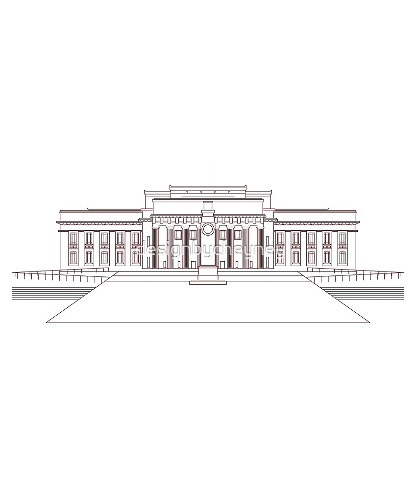 "Auckland War Memorial Museum Vector Drawing by Design by Cheyney" by ...
