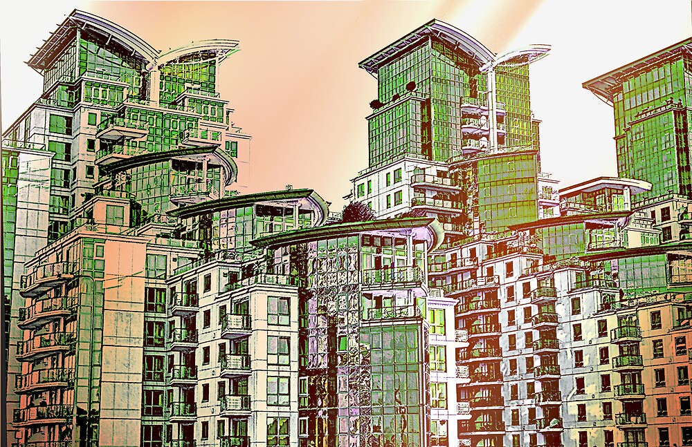 "Comic building" by Vanesa Bonilla | Redbubble