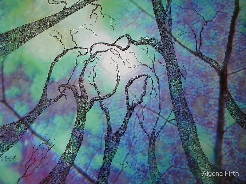 "Blue trees - landscape - natural world - blue fantasy" by Alyona Firth ...