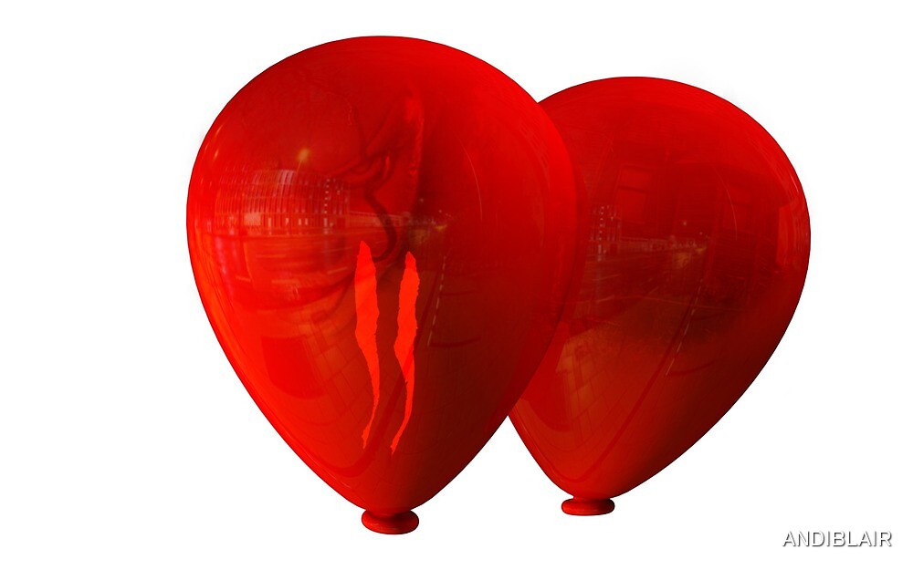 "TWO RED BALLOONS" by ANDIBLAIR | Redbubble