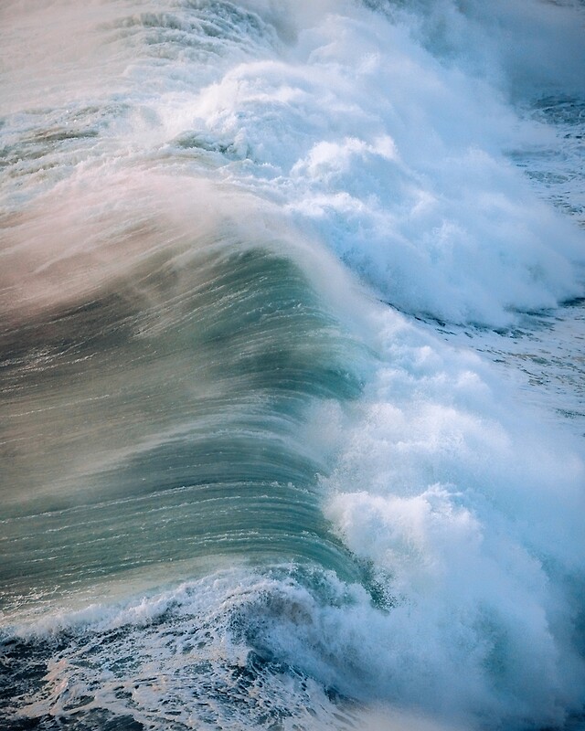 "Crashing Wave during Sunset - Ocean Photography" by Michael Schauer ...