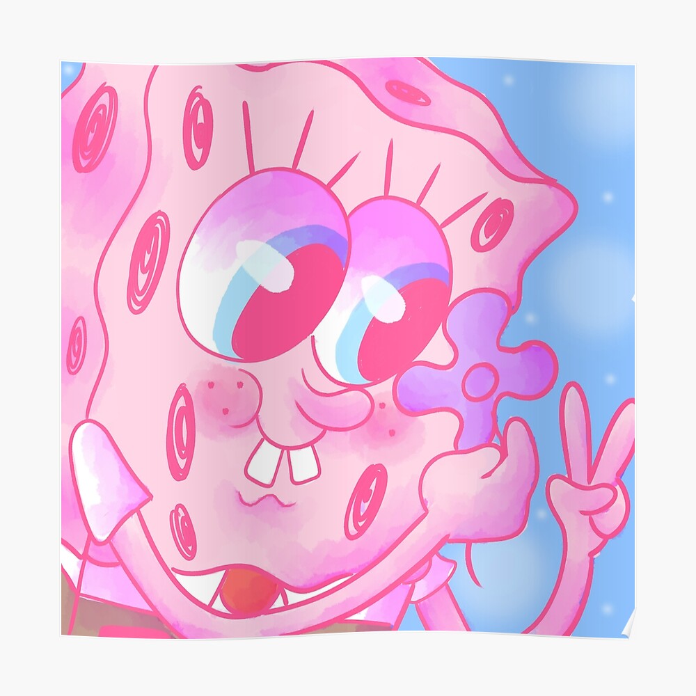 "Pink SpongeBob" Poster by gross-girl99 | Redbubble