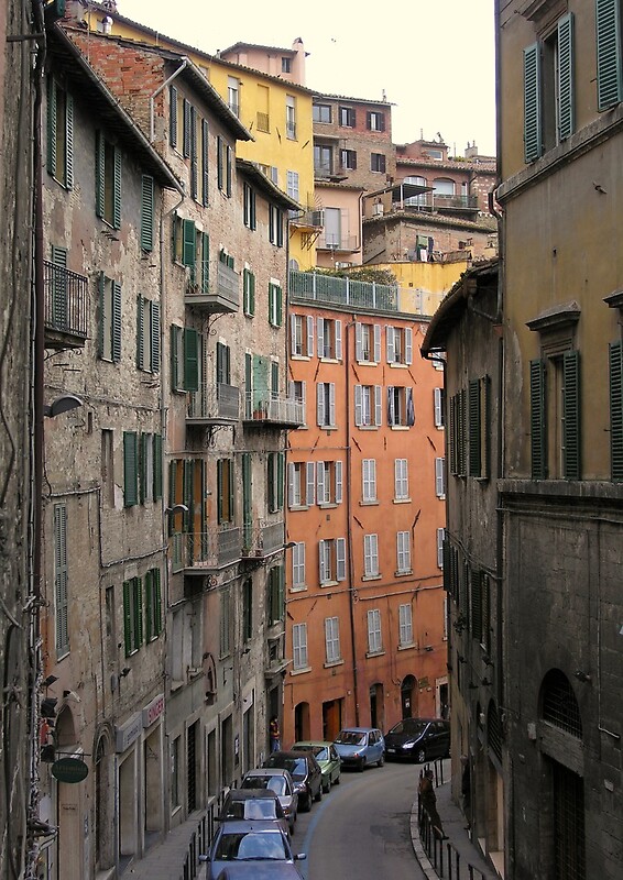 "The Via Galeazzo Alessi, Perugia, Italy" by Philip Mitchell | Redbubble