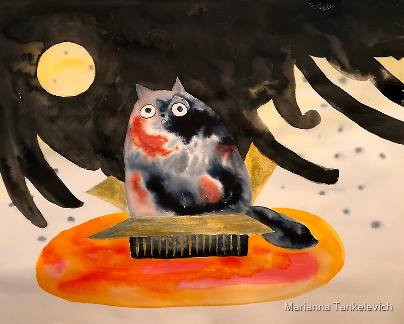 "gloomy cat" by Marianna Tankelevich | Redbubble