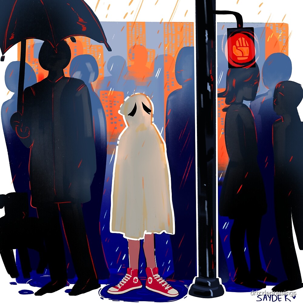 "Ghost in the rain" by drizzledrawings | Redbubble