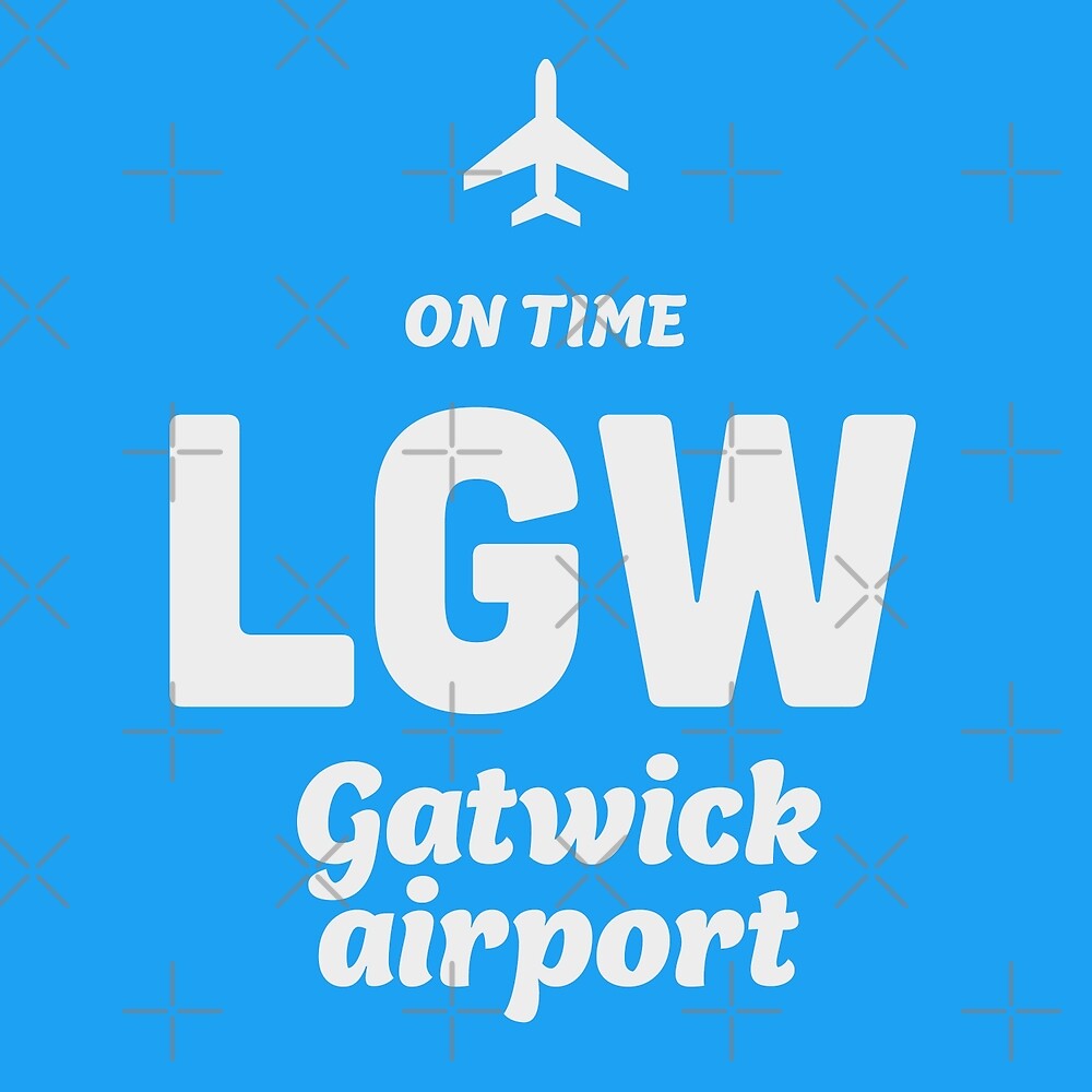 "LGW Gatwick airport sticker" by Kirill Griaznykh | Redbubble