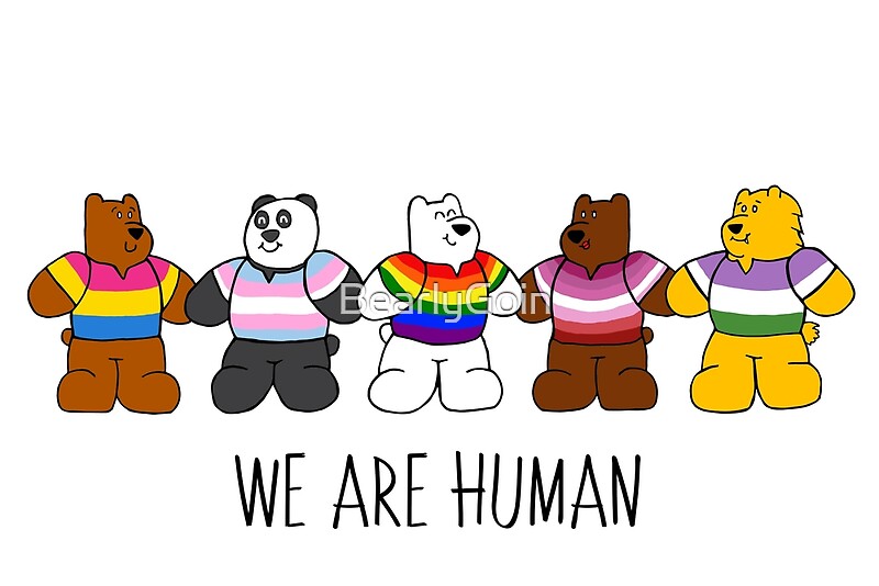 "LGBTQ Pride Bears - We Are Human" by BearlyGoin | Redbubble