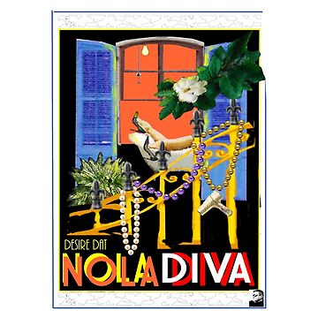 "Dat Nola Diva" Sticker for Sale by Gallery504 | Redbubble