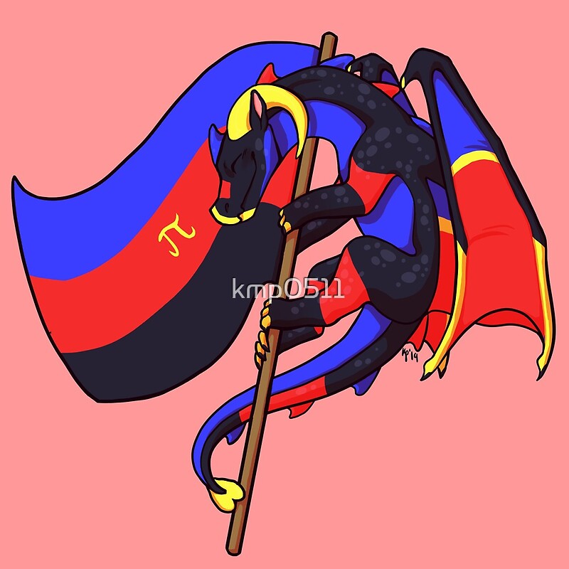 "Polyamorous Pride Flag Dragon (3rd Edition)" by kmp0511 | Redbubble