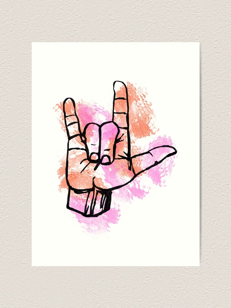 "Love Hand Sign " Art Print by carterbullard | Redbubble