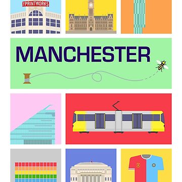 "Manchester" Sticker for Sale by Charlie Care | Redbubble