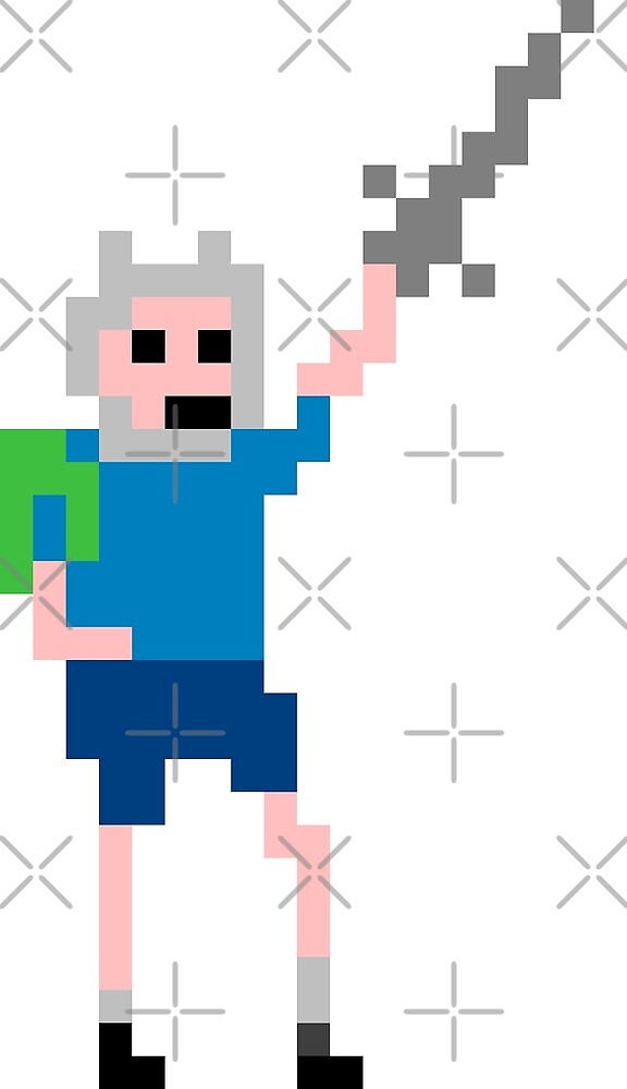 "Pixel Finn Adventure Time" by Bee- | Redbubble