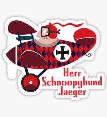 Red Baron Snoopy Stickers | Redbubble