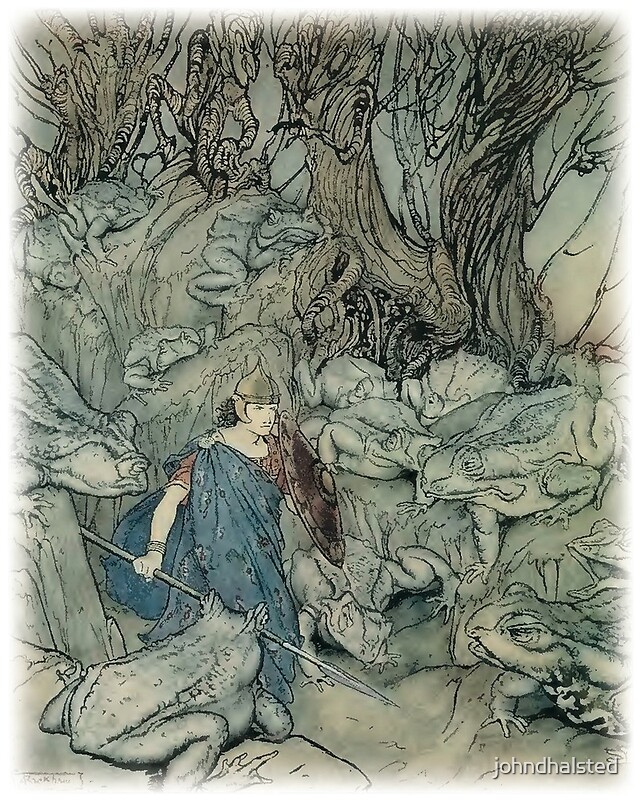 "ART FOUND HIMSELF IN A FIELD OF GIANT TOADS - A Fairytale Image" by ...