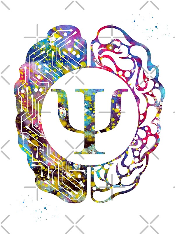 "Psychology symbol and brain" by erzebetth | Redbubble