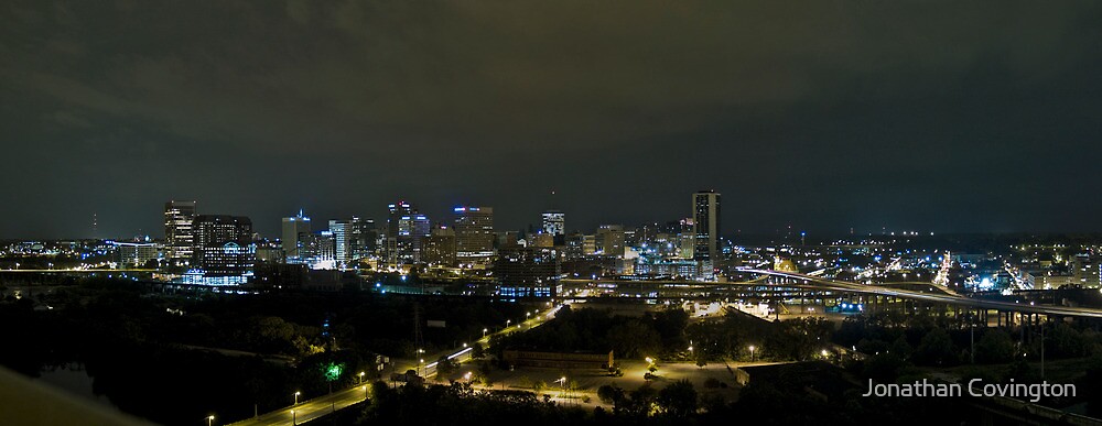 "Night Time Panorama, Richmond Virginia" by Jonathan Covington | Redbubble