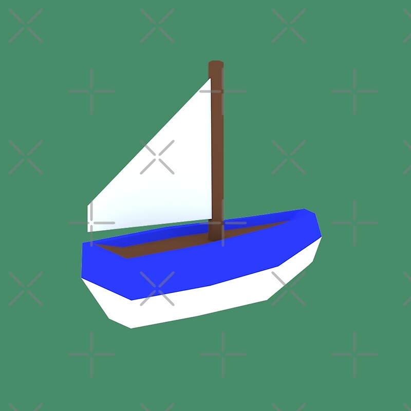 "low poly boat" by Zos Design | Redbubble