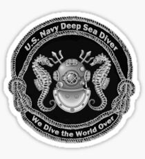 Navy Diver Stickers | Redbubble