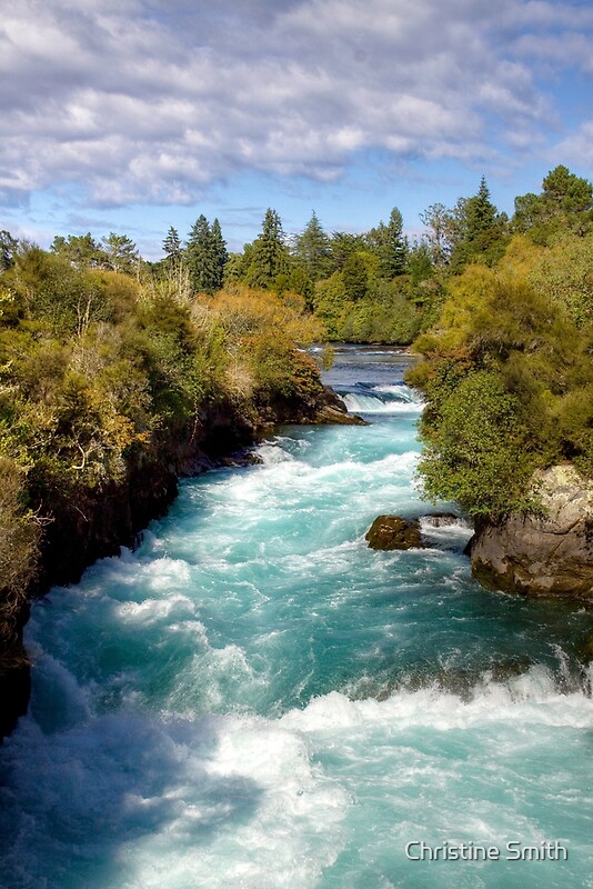 "The Waikato River, Taupo, New Zealand" by Christine Smith | Redbubble