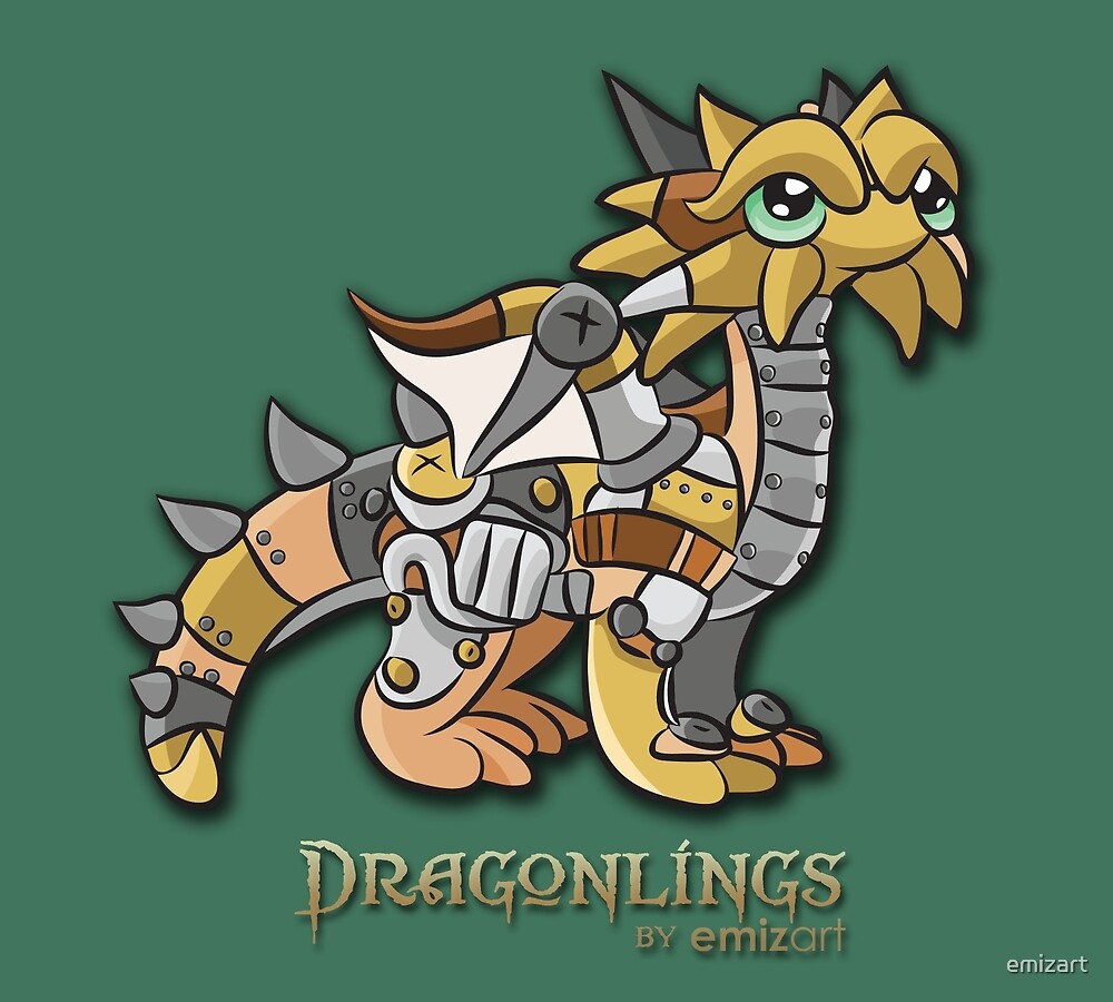 "NX-11, Robotic Steampunk Dragonling" by emizart | Redbubble